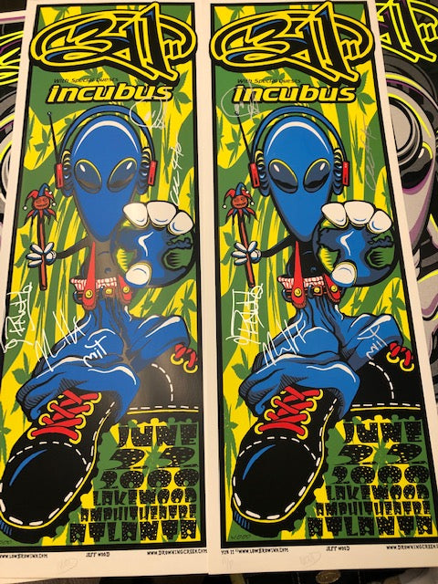 2000 BAND AUTOGRAPHED 311 Incubus Lakewood ATL - Zen Dragon Gallery