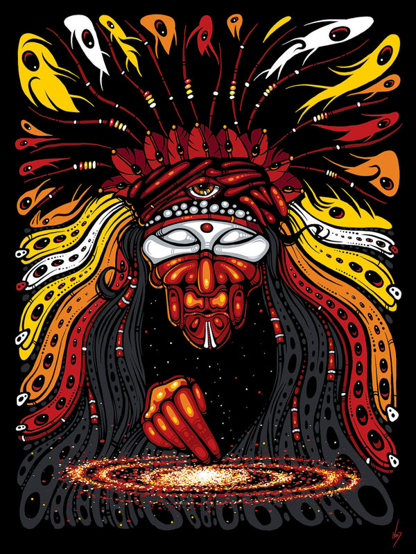 Universal Shaman Sticker by Jeff Wood Zen Mystic Studio - Zen Dragon ...